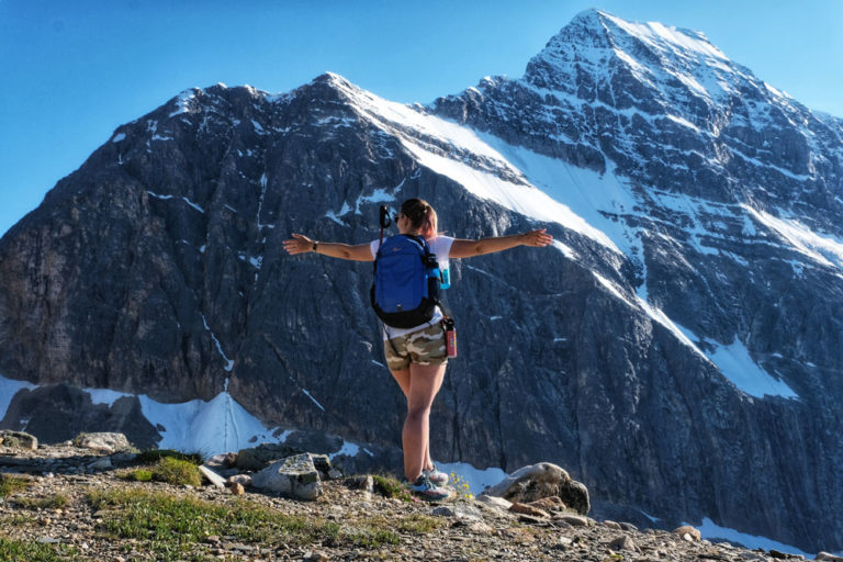 Mt Edith Cavell Meadows trail & Angel Glacier hike Jasper, Alberta road ...